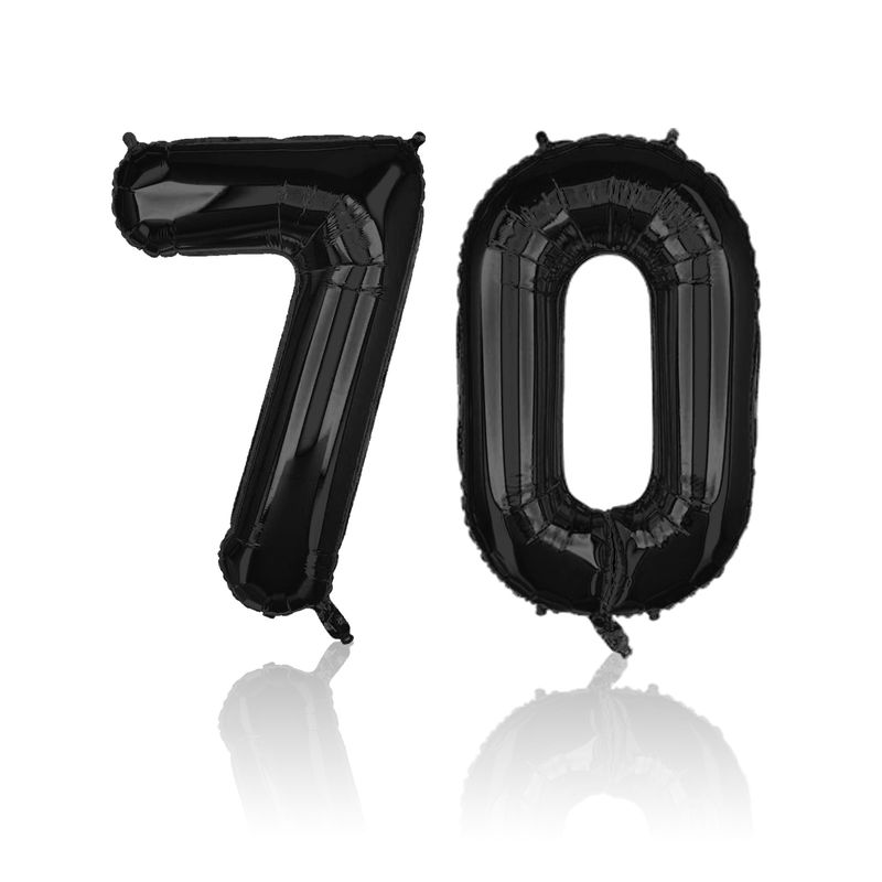 Zahlenballon Zahl 70 Schwarz Folienballon Geburtstagsparty Ballon 81cm ...